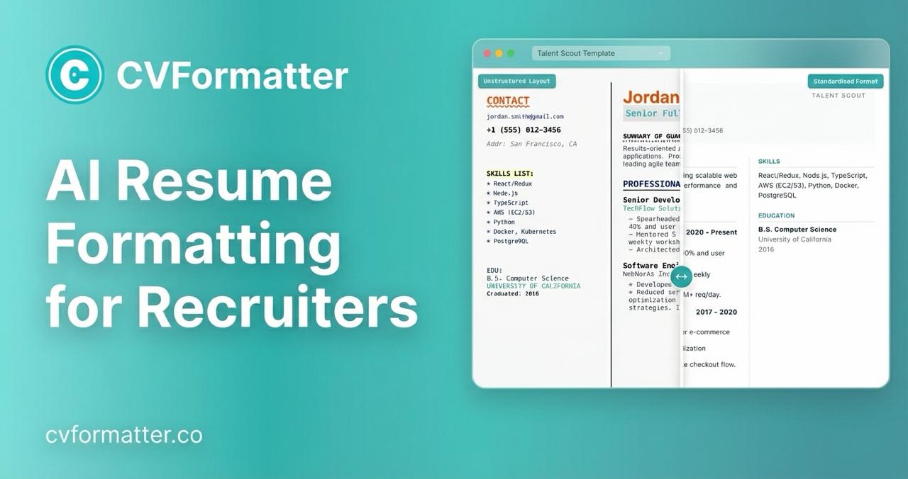 CVFormatter: AI Resume Formatting for Recruitment Agencies